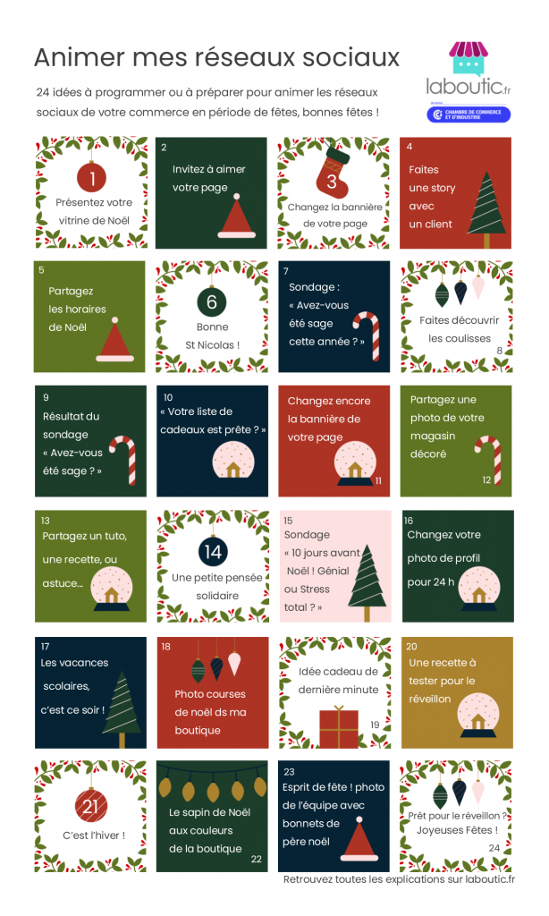 Calendrier de l'avent pour animer vos réseaux sociaux - laboutic